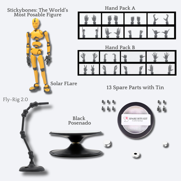 The Pose-It-All Bundle! | Poseable Magnetic Human Figures by Stickybones