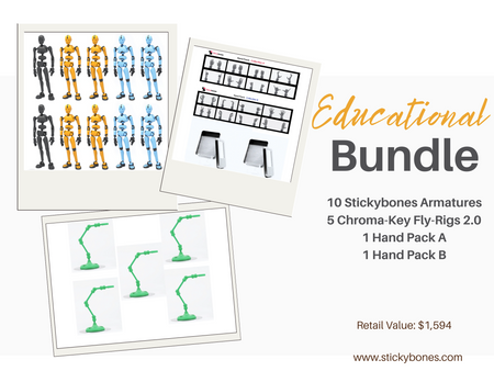 Educator's Bundle | Poseable Magnetic Human Figures by Stickybones